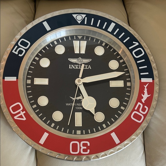 Invicta | Wall Decor | Invicta Navy And Red Dive Theme Wall Clock ...